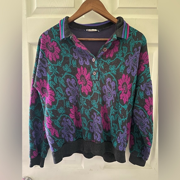 Sweaters | Vintage Floral Sweater | Poshmark
